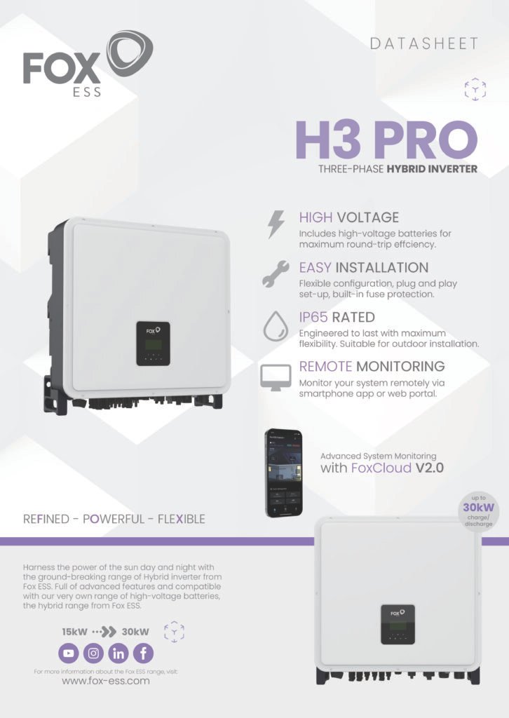 Fox ESS H3-Pro 15.0 | 15kW Hybrid Inverter