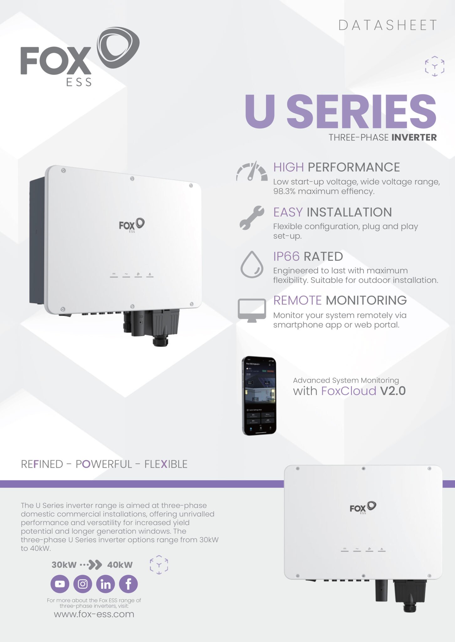 Fox ESS U36 | Three-Phase Inverter - Pro Energy